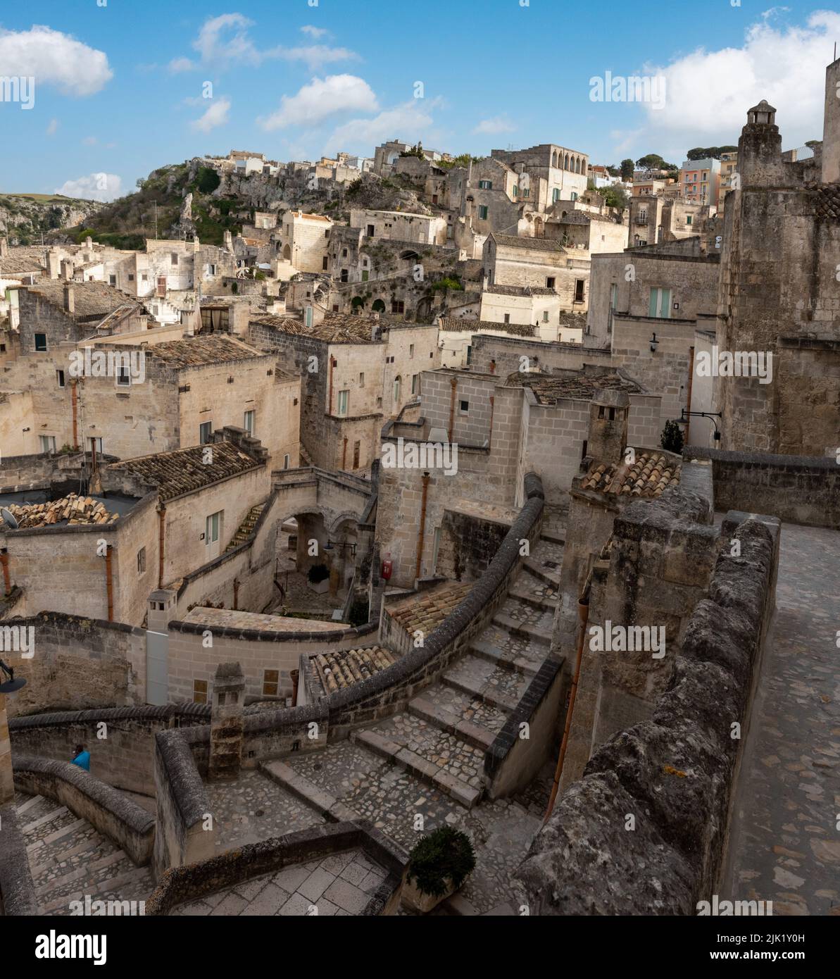 Stairway in the historic downtown of Matea, Italy Stock Photo - Alamy