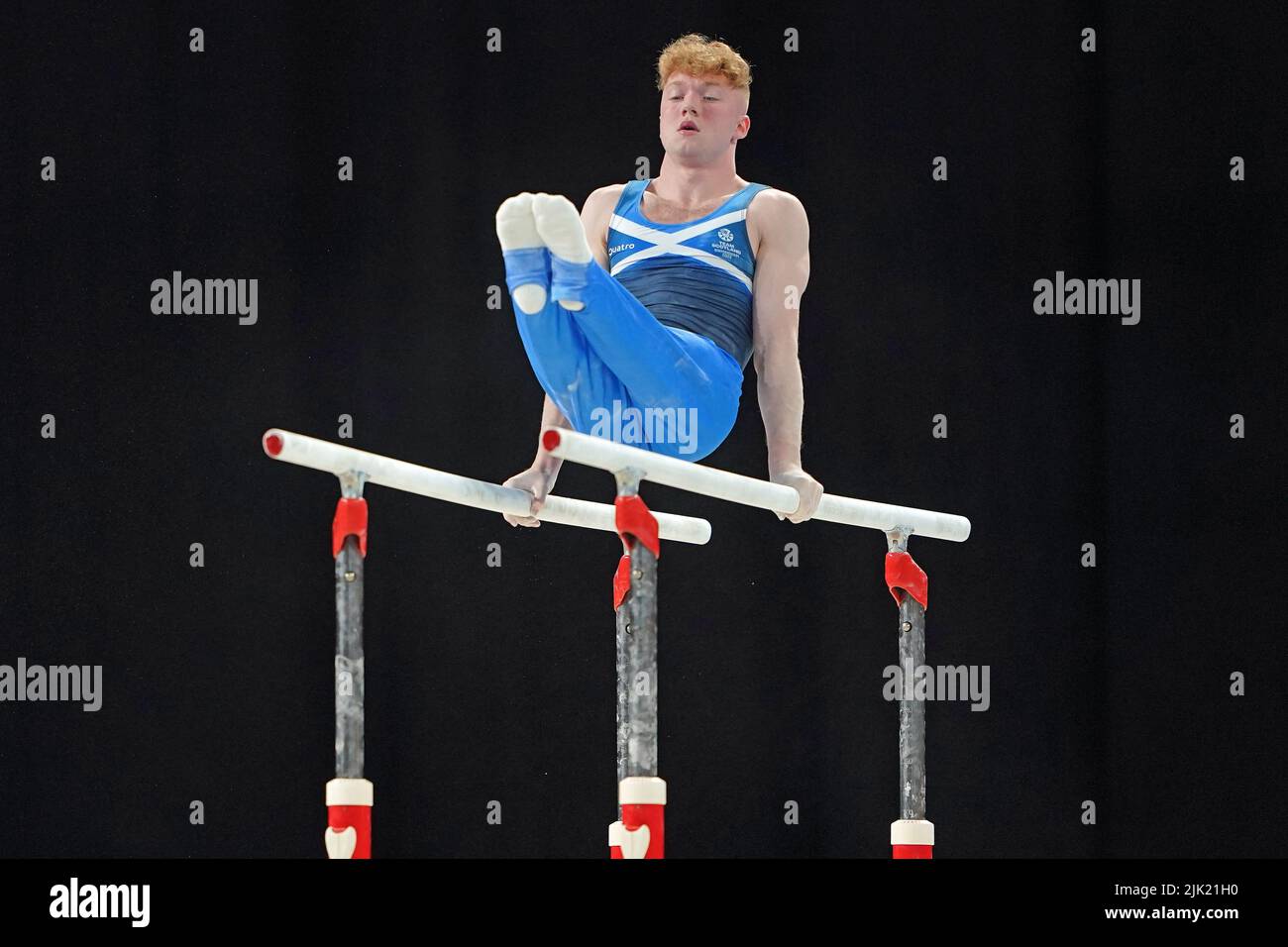 Scotland's Cameron Lynn in action during his parallel bars rotation of ...