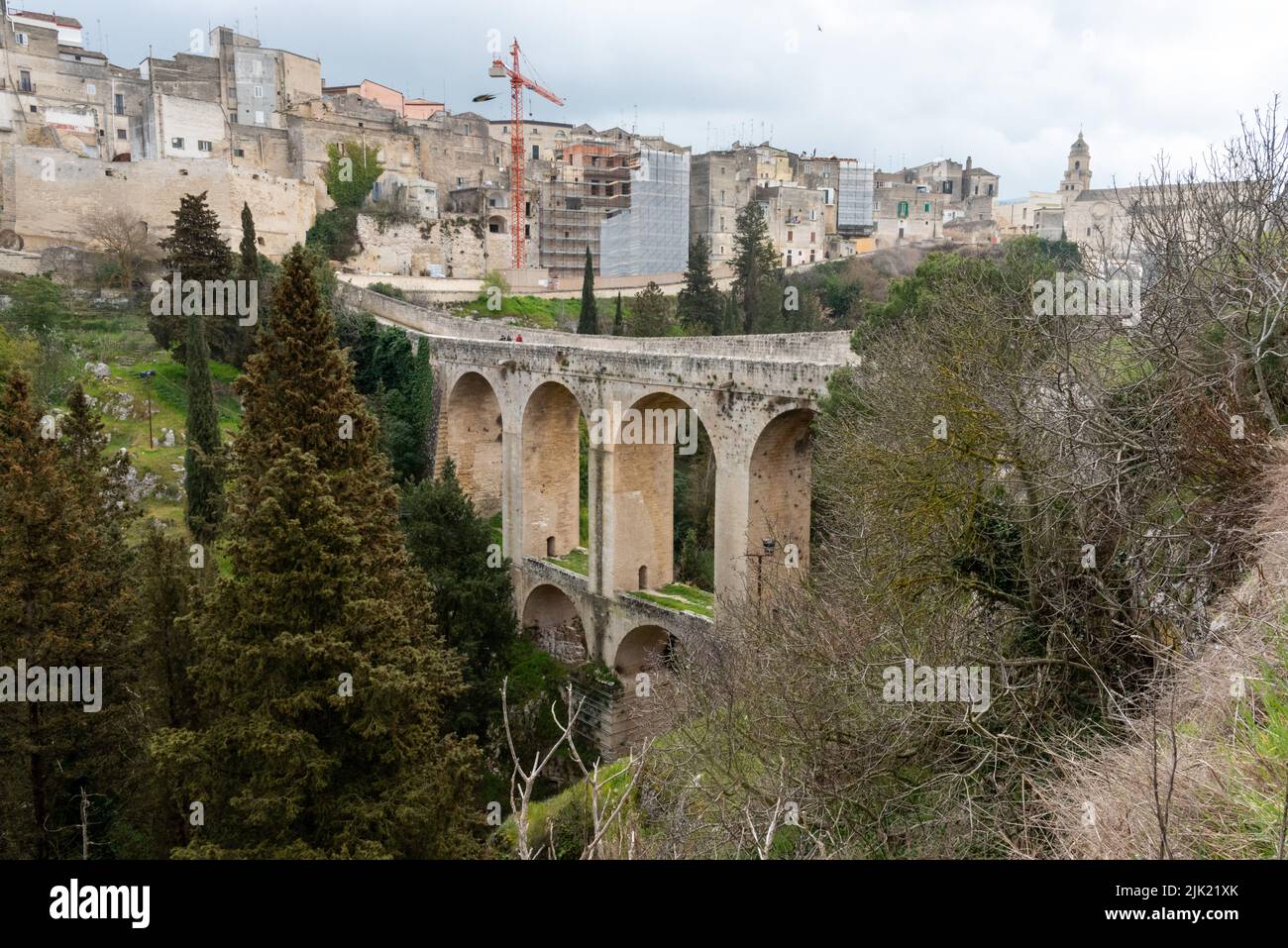 The famous aqueduct bridge from Roman times in Gravina, Southern Italy Stock Photo - Alamy