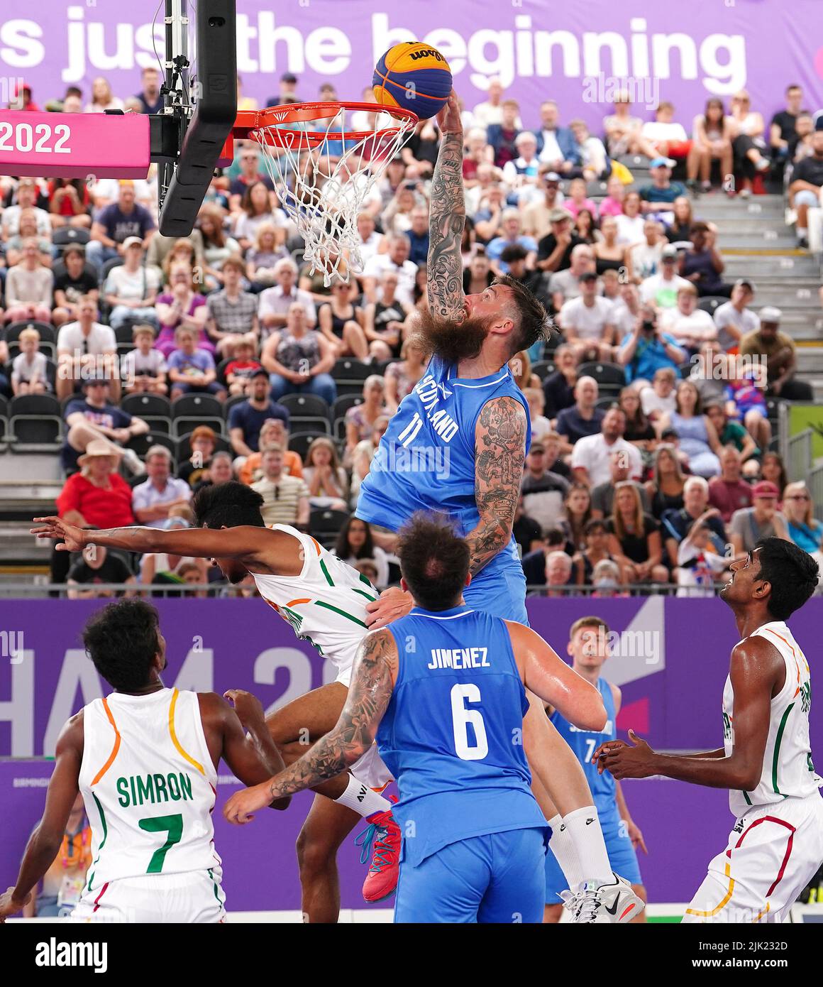 Scotland's Gareth Murray scores against Sri Lanka, during the 3x3 ...