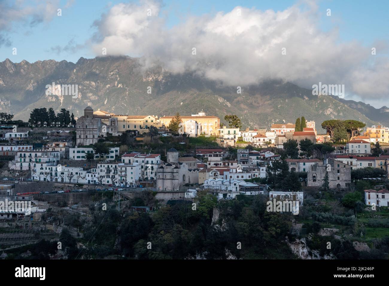 View on the old town of Ravello at the Amalfi coast, Southern Italy ...