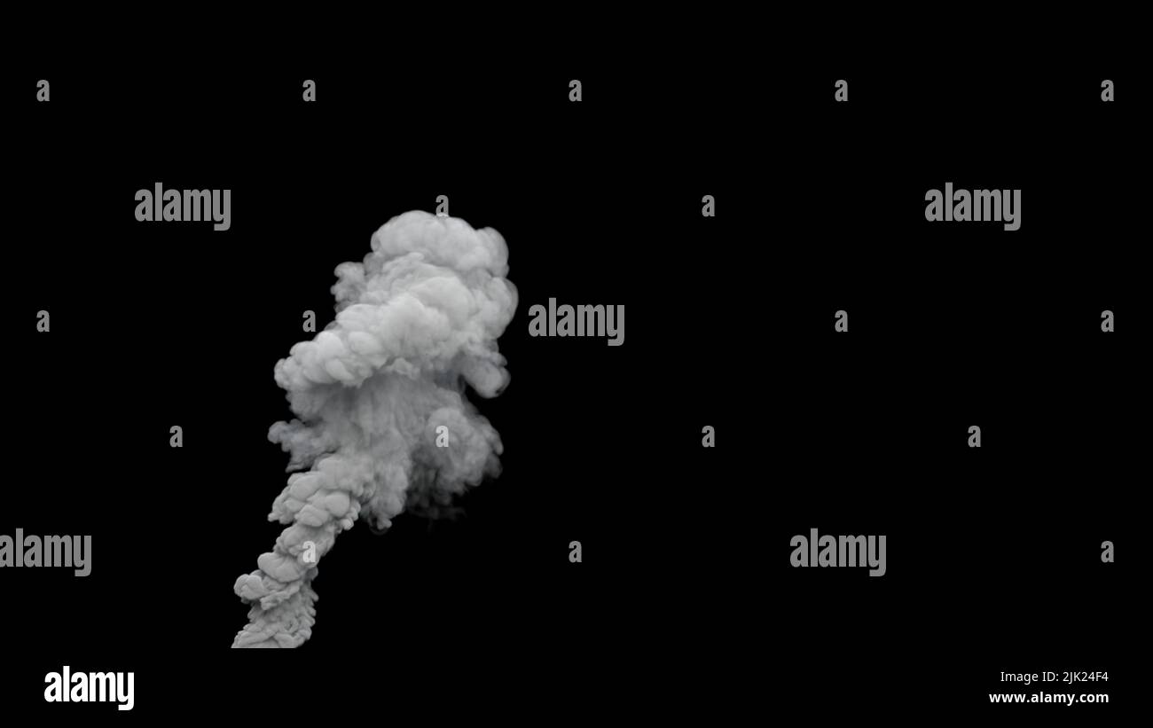 grey carbon dioxide smoke emission from waste burning on black ...