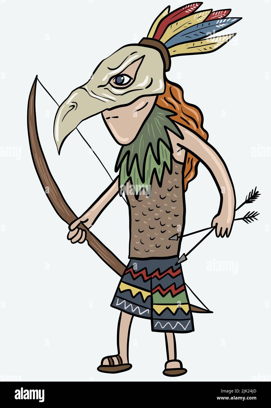 fantasy archer cartoon character Stock Photo - Alamy