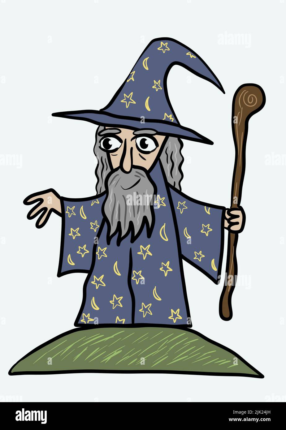 Wizard cartoon hi-res stock photography and images - Alamy