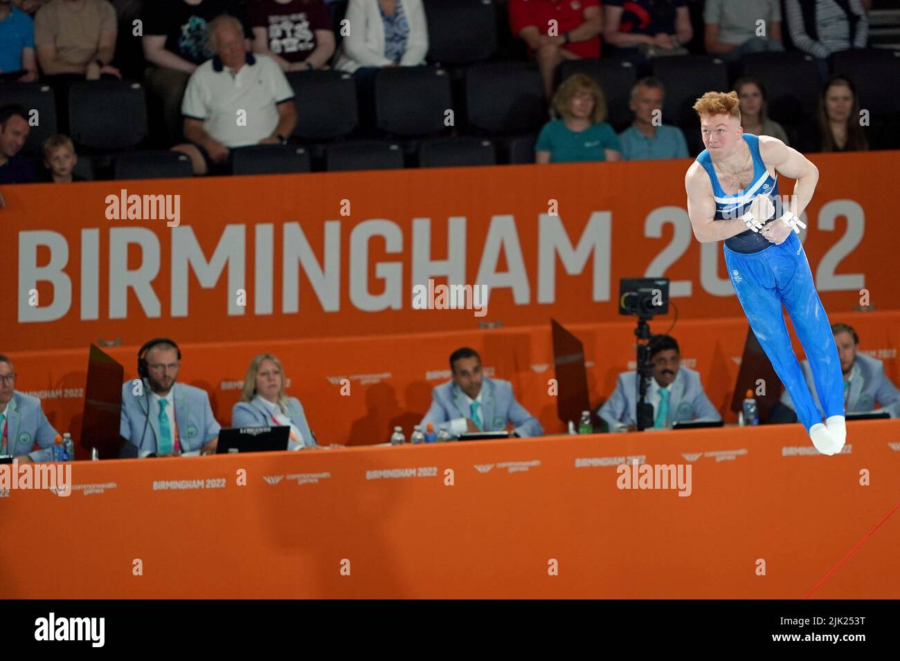 Scotland's Cameron Lynn in action during his bars rotation of the Men's ...