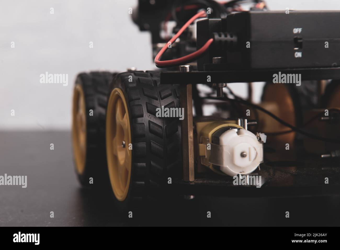 Hand made robot. STEM education for children and teenagers, robotics and electronics. DIY. AI ...