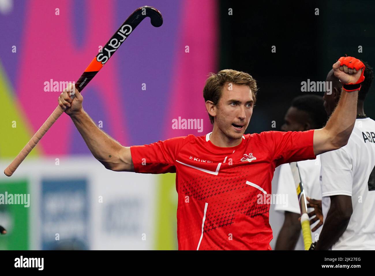 England's Will Calnan reacts after scoring a goal during England vs ...