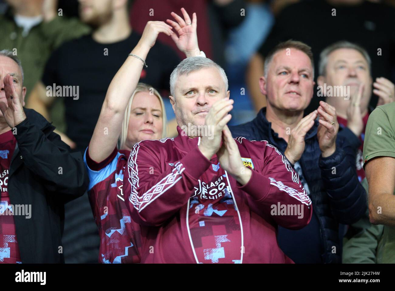 Burnley fans in the the start of the match hi-res stock photography and ...