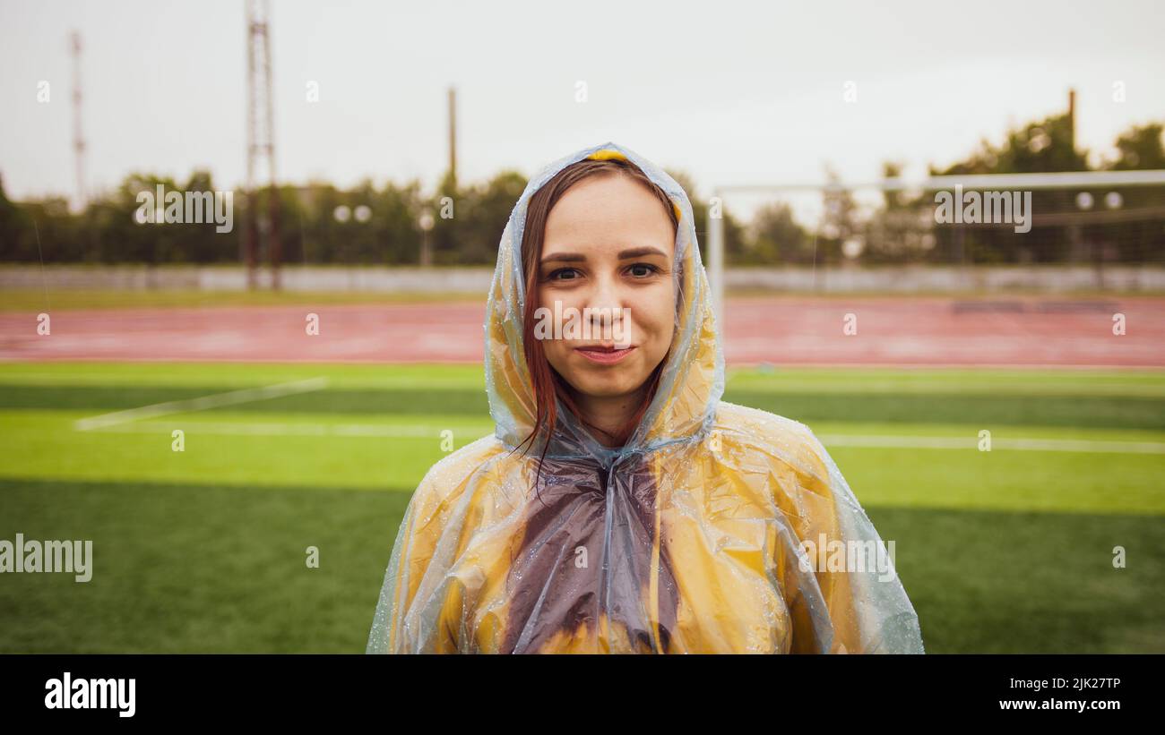 Wet look raincoat hi-res stock photography and images - Alamy