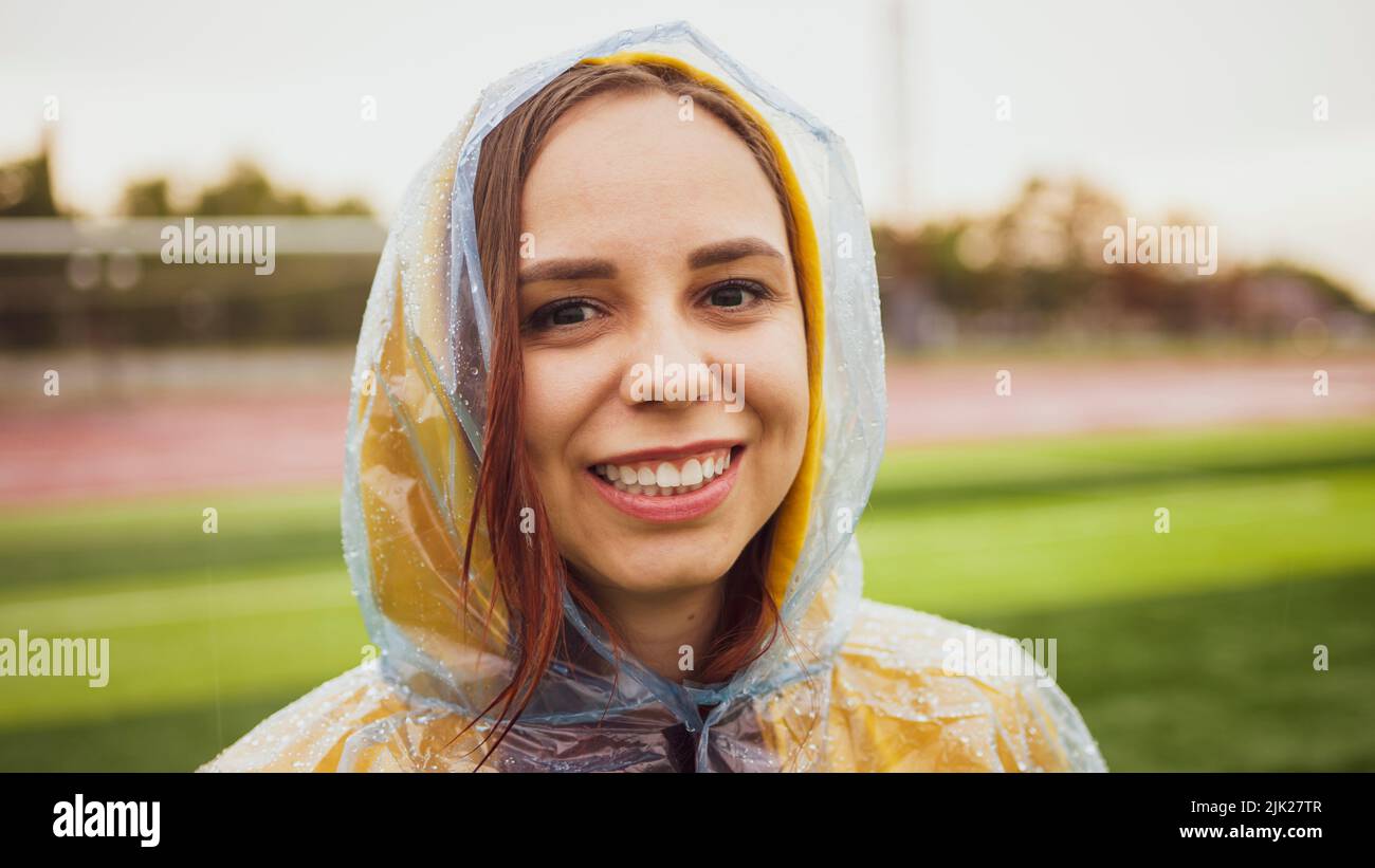 Wet look raincoat hi-res stock photography and images - Alamy