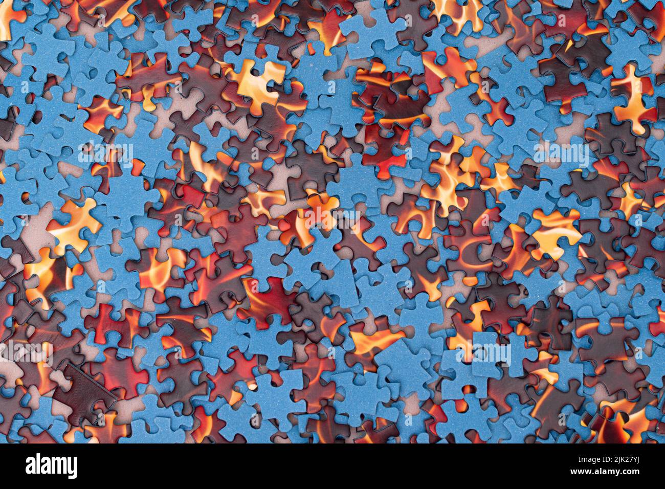 Top View of Mixed Peaces of a Jigsaw Puzzle - Texture Background Stock ...