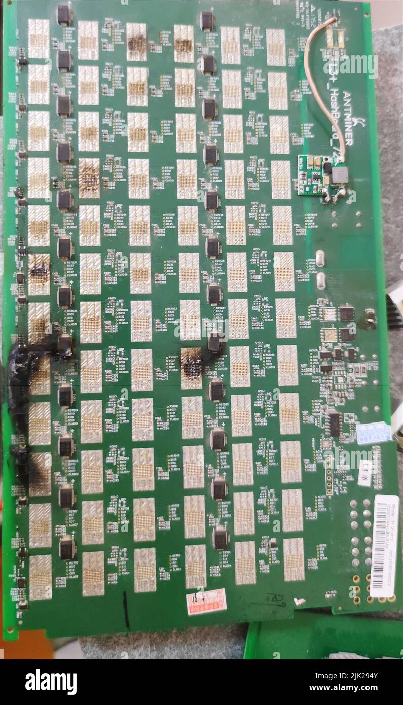 Coin mining Hash Board ASIC Stock Photo - Alamy