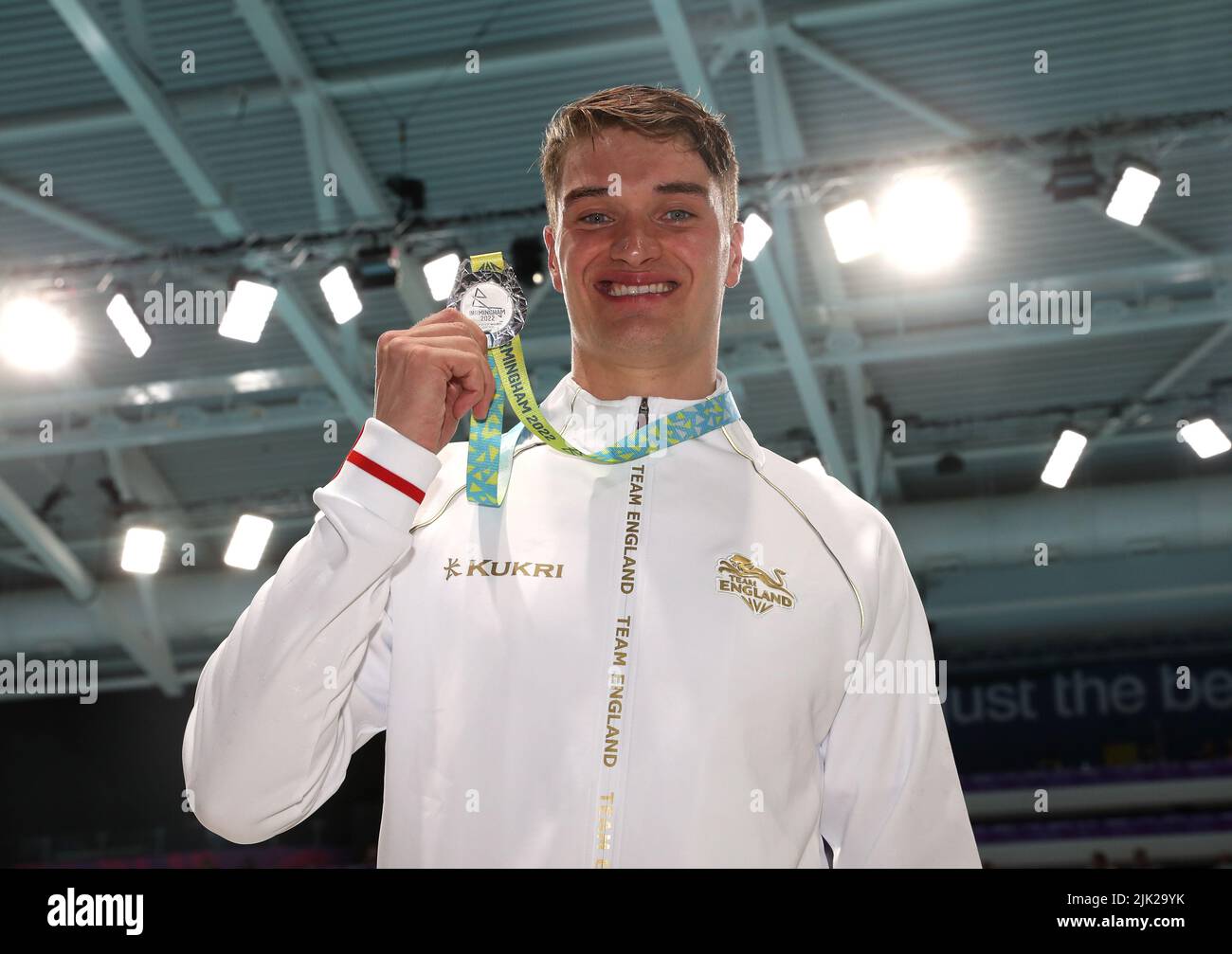 England's James Wilby after winning silver in the Men's 200m ...