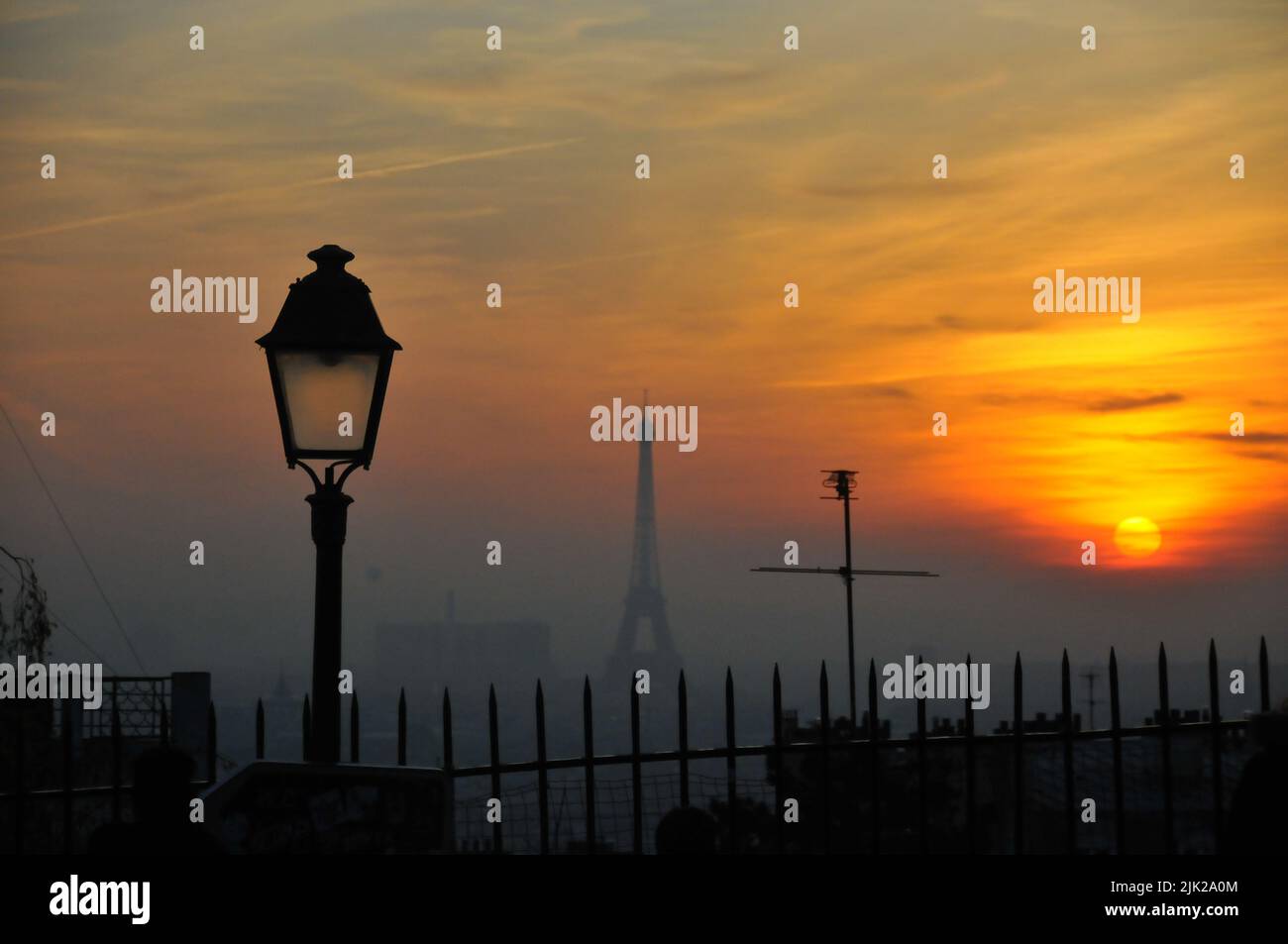 Sunset in Paris Stock Photo - Alamy