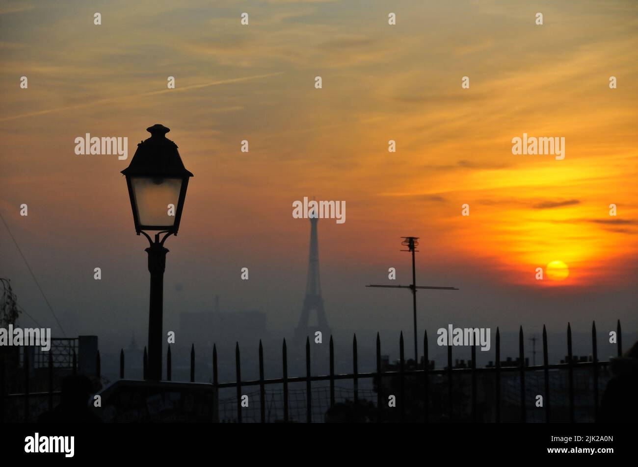 Sunset in Paris Stock Photo - Alamy