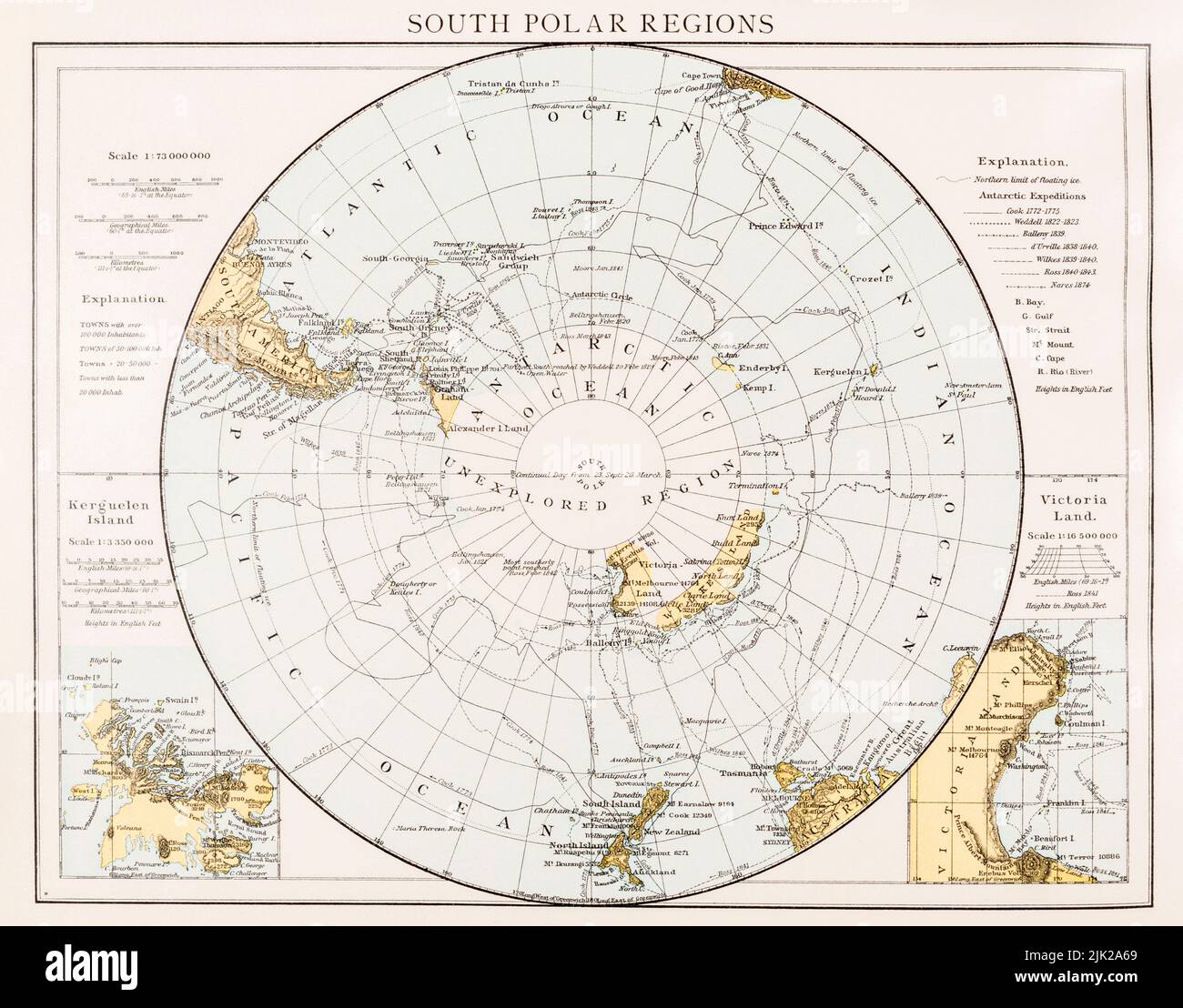 Polar regions and oceans maps hi-res stock photography and images - Alamy