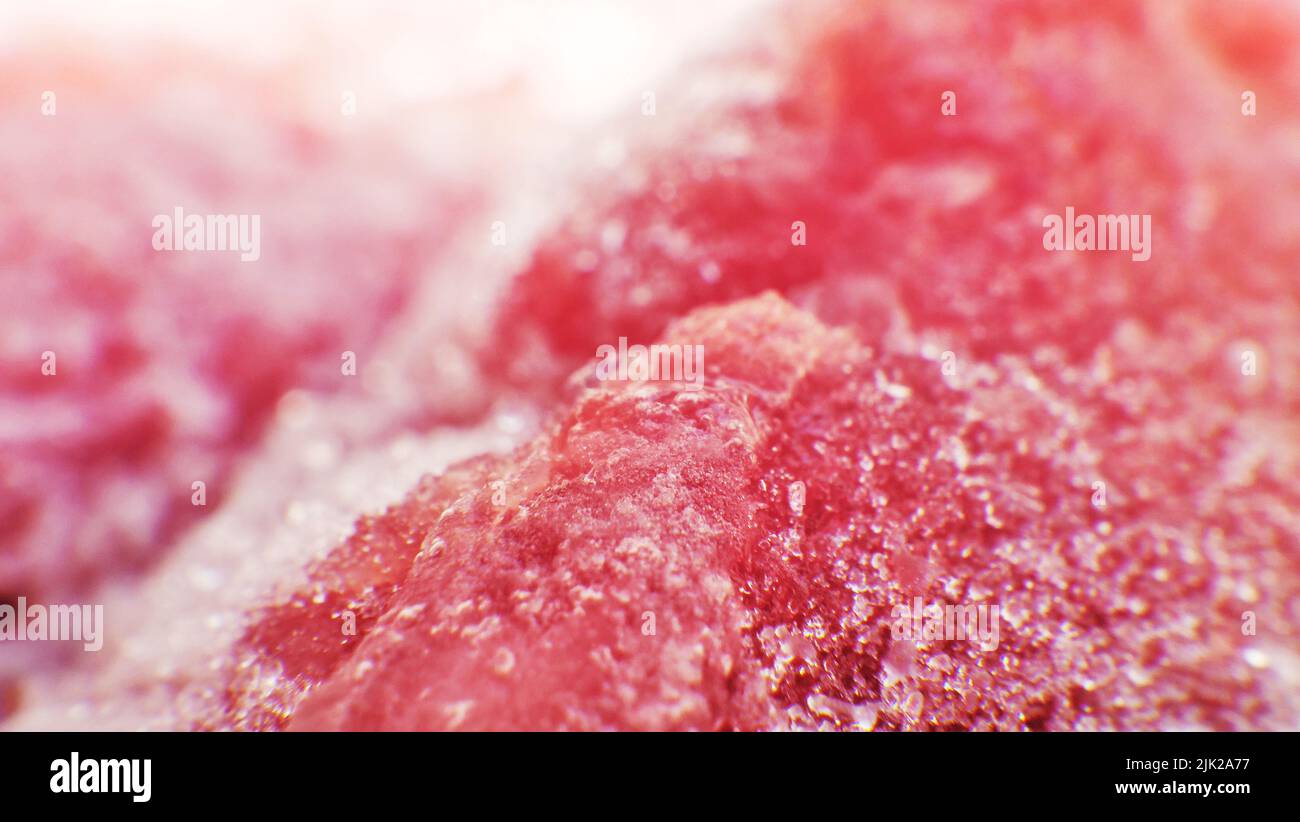 Texture of frozen fresh raw meat, close up, macro Stock Photo - Alamy