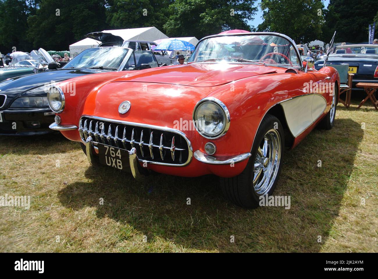 A 1957 Chevrolet Corvette parked on display at the 47th Historic ...