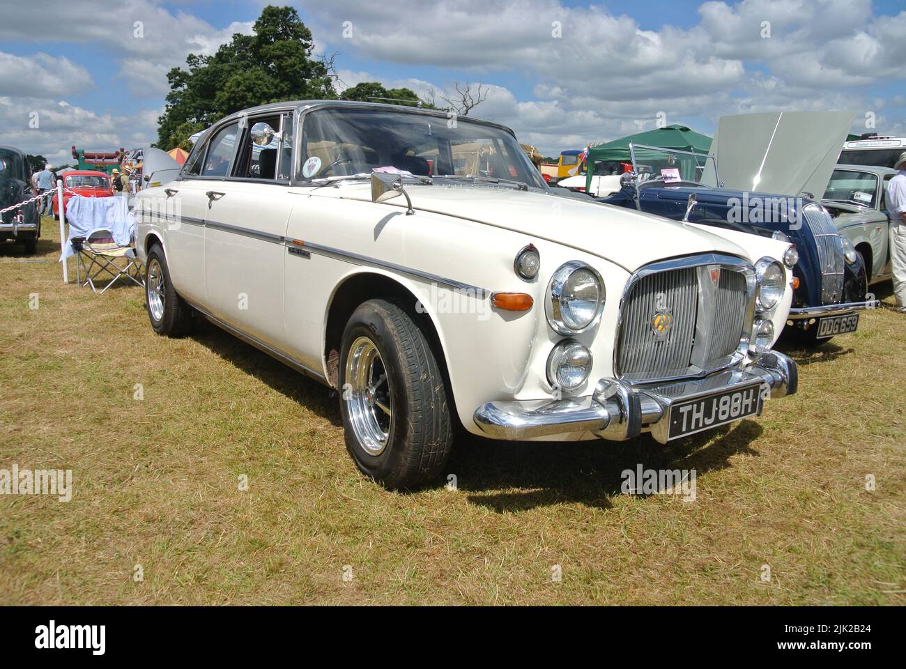 A 1969 Rover P5b coupe parked on display at the 47th Historic Vehicle ...