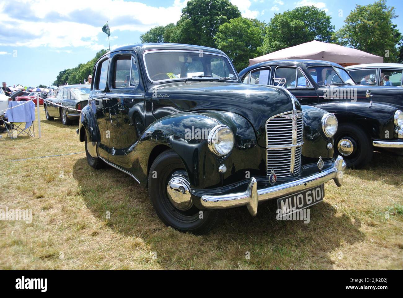 A 1951 Austin A40 Devon parked on display at the 47th Historic Vehicle ...