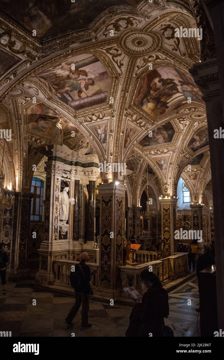 AMALFI, ITALY - APRIL 31 2022 - Crypt of the St. Andrew cathedral in ...