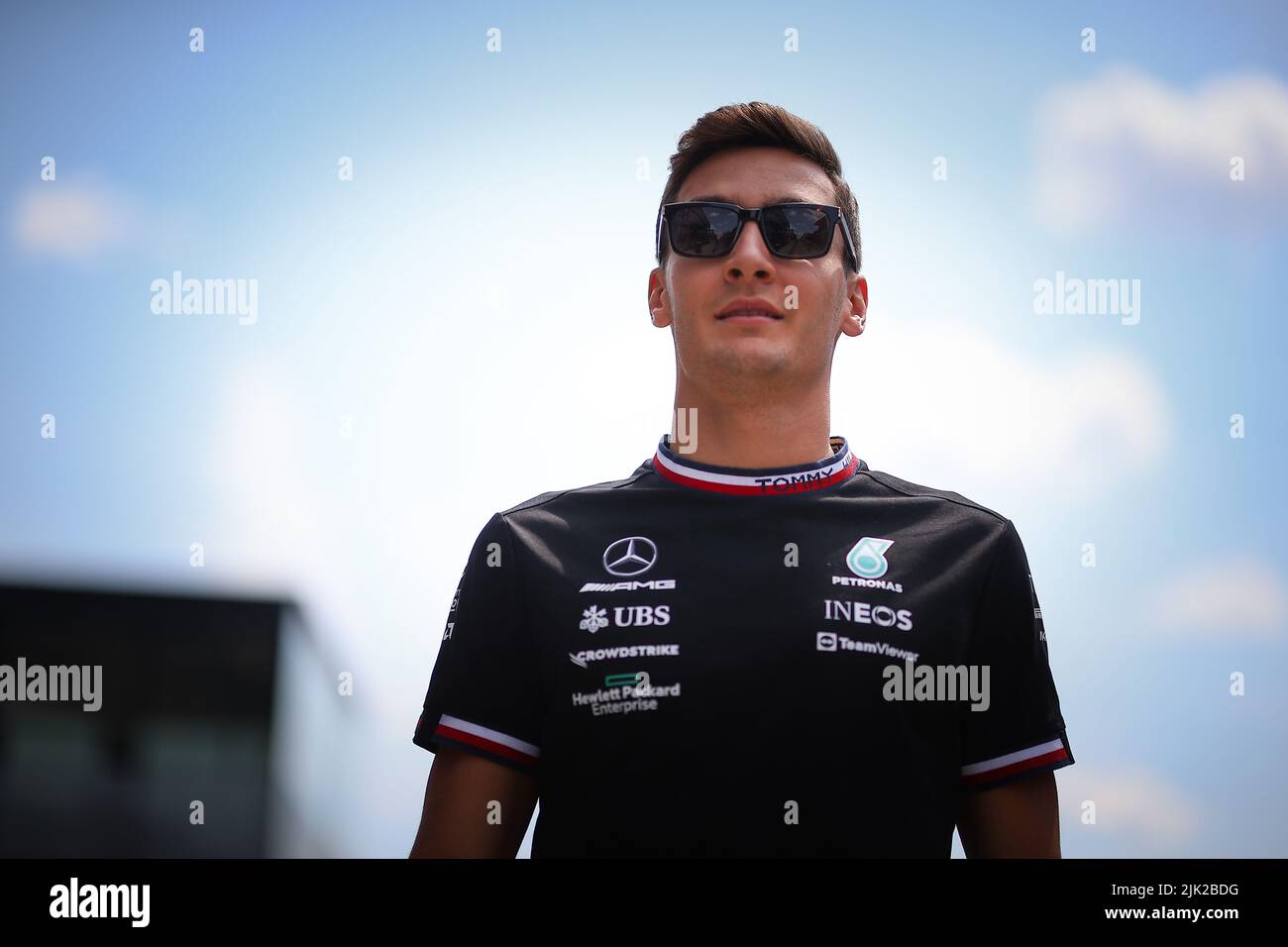 #63 George Russell: Mercedes AMG Team F1 during the Hungarian GP, 28-31 ...