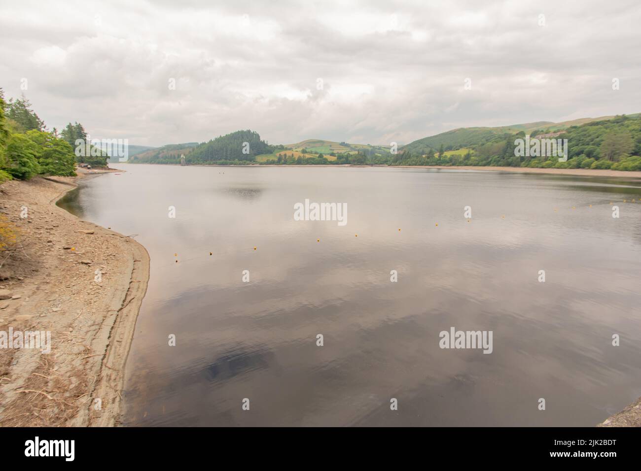 Receding waters at Lake Vyrwny, after a dry summer so far of 2022. You ...