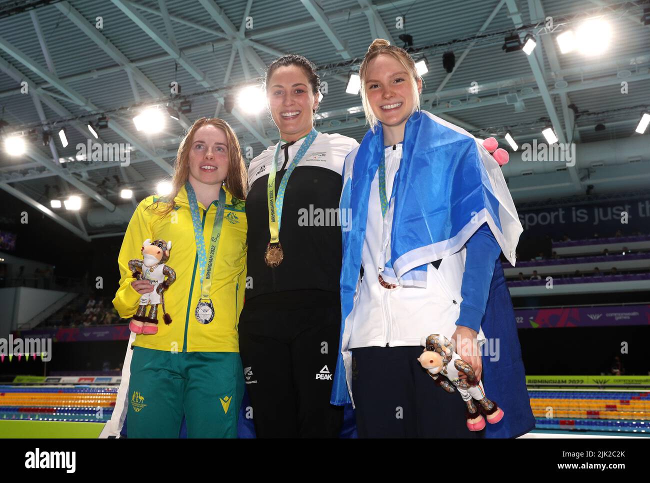 Australia's Emily Beecroft, silver, New Zealand's Sophie Pascoe, gold ...