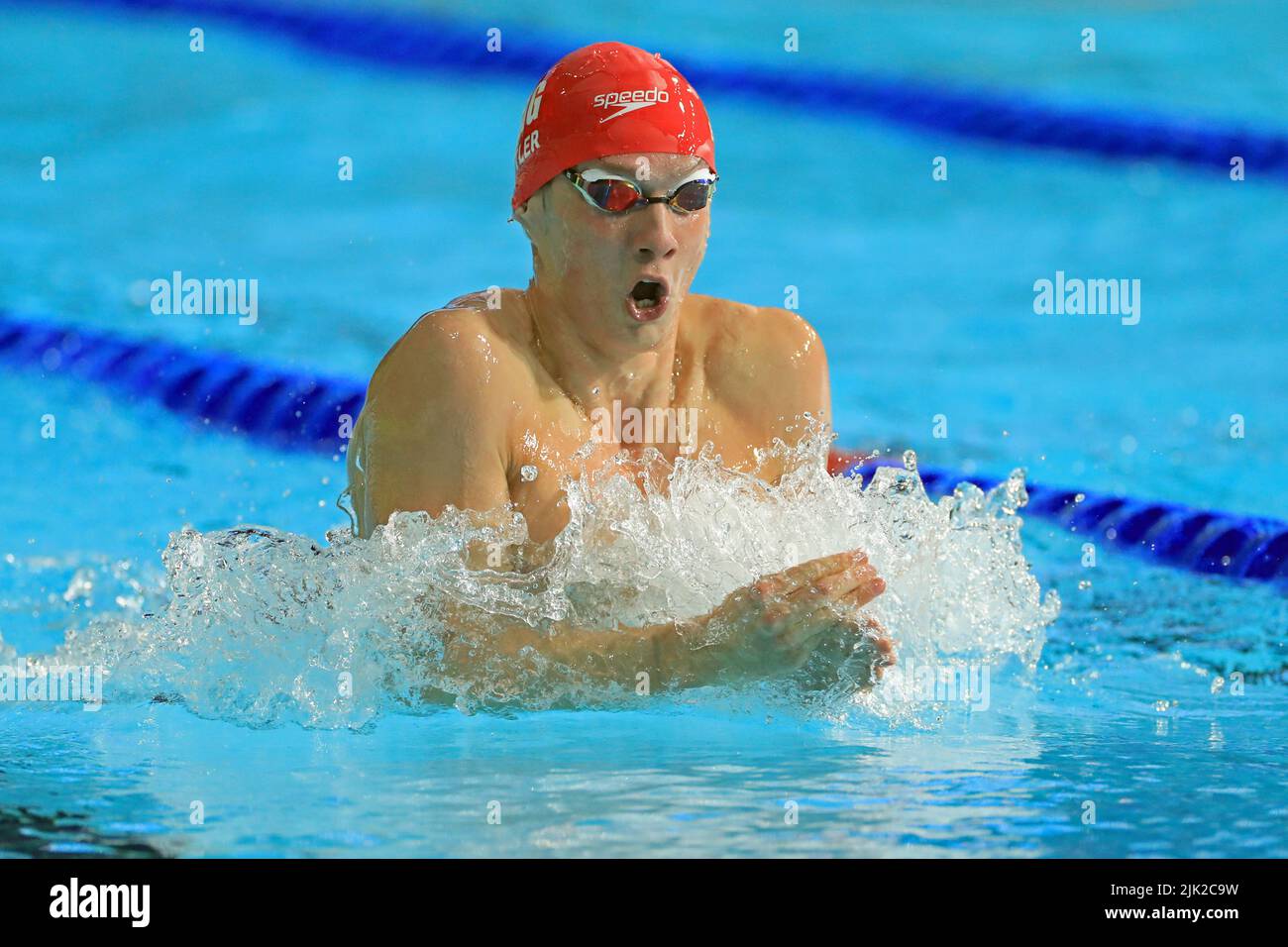 England's Greg Butler in action during the Mens 200m breastroke final ...