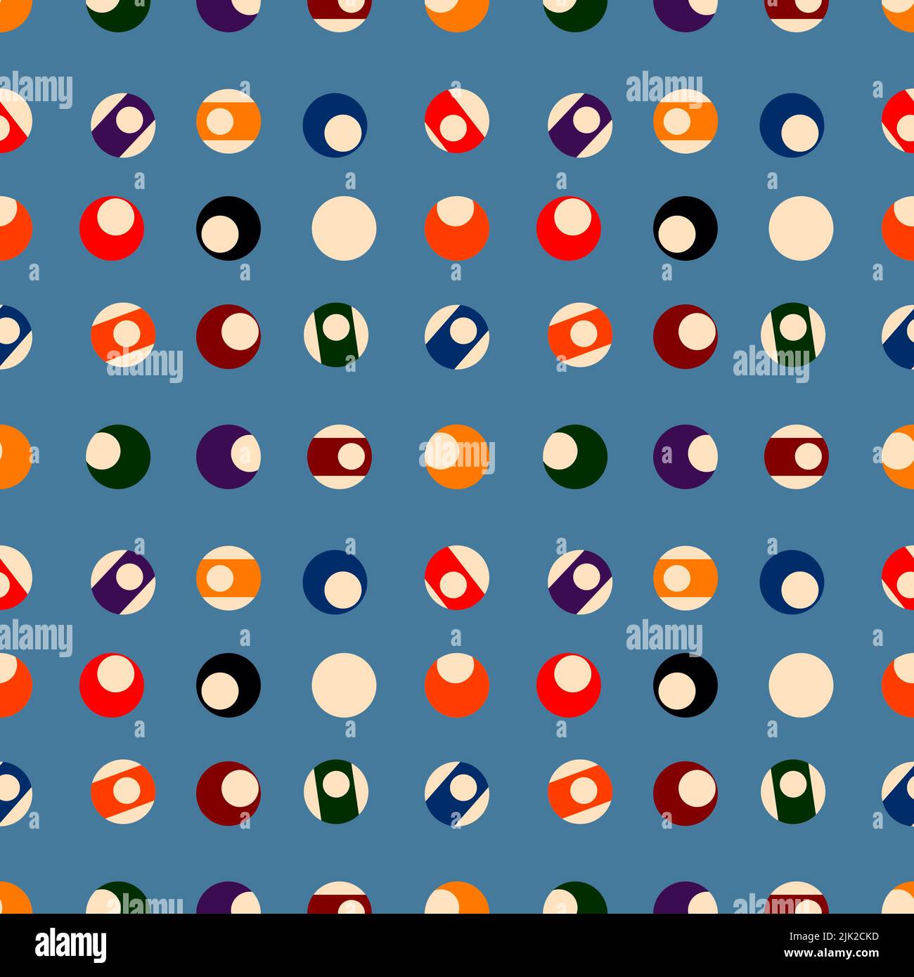 Cartoon game seamless billiards balls pattern for fabrics and ...