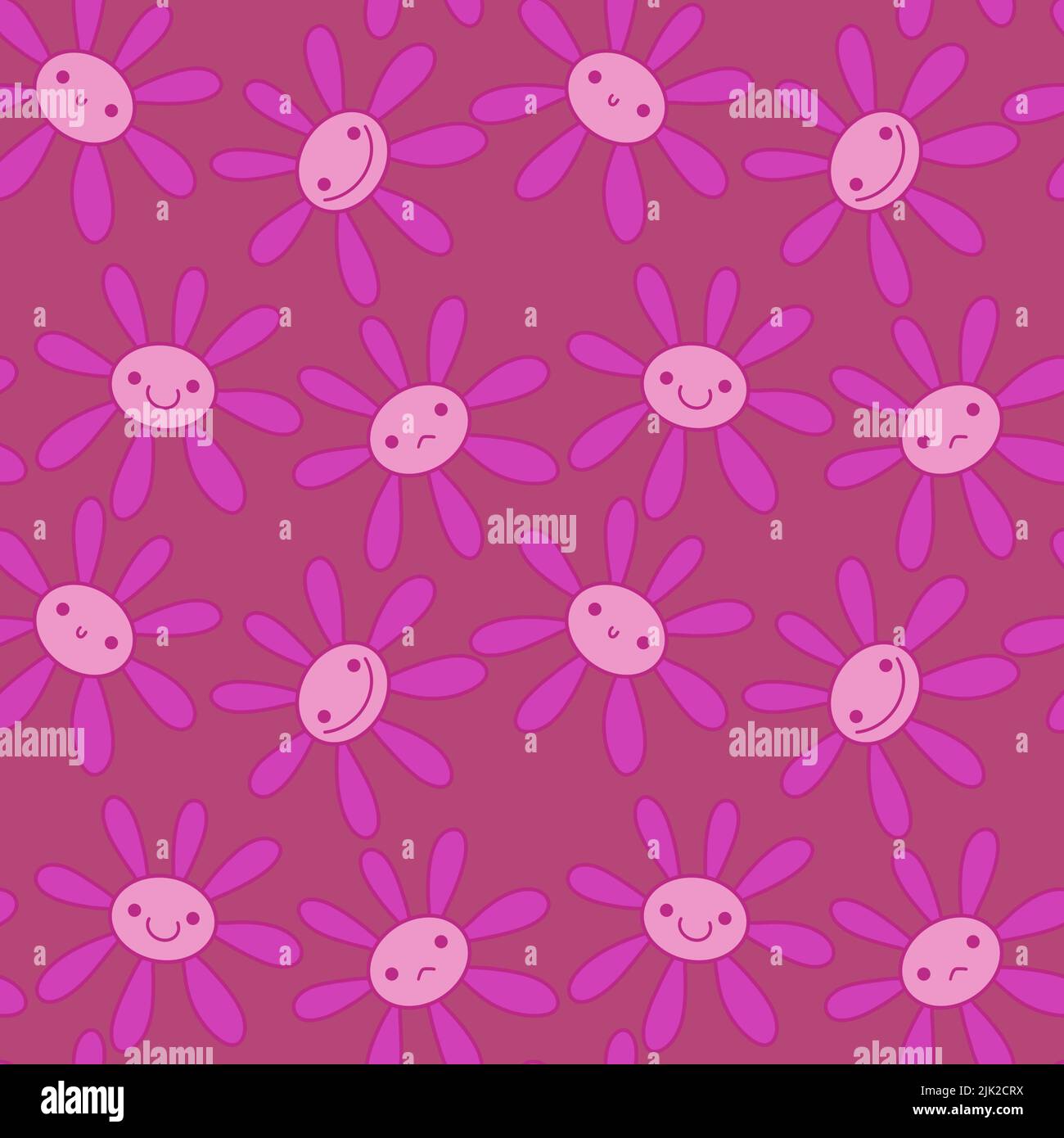 Cartoon kids floral seamless flower pattern for fabrics and wrapping ...