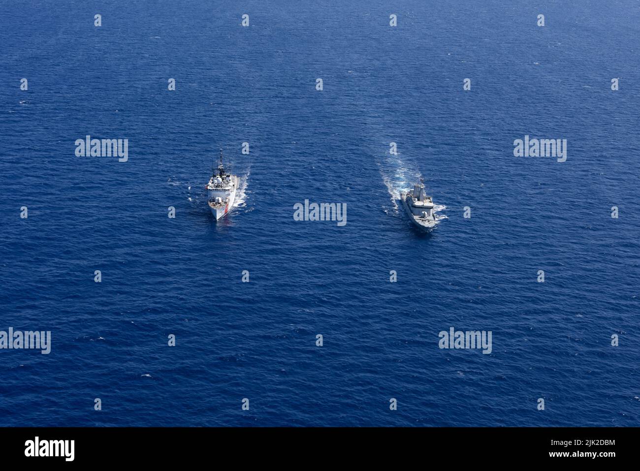 The USCGC Mohawk (WMEC 913) and the Moroccan Navy R.H.M. Biranzarane ...