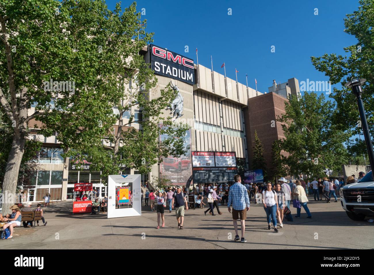 Calgary, Alberta, Canada - July 16, 2022: Entrance to the GMC Stadium ...