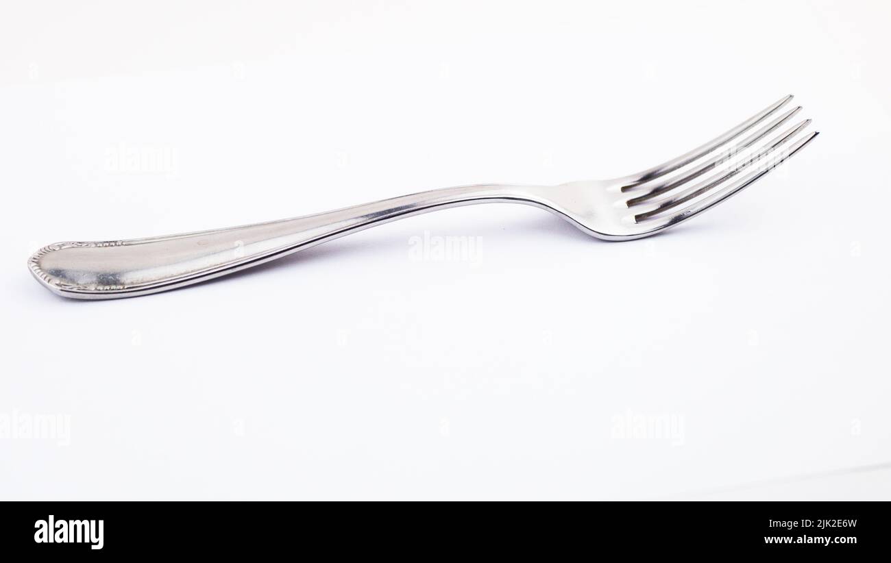 fork isolated on white background. metal fork. vintage fork cutlery ...