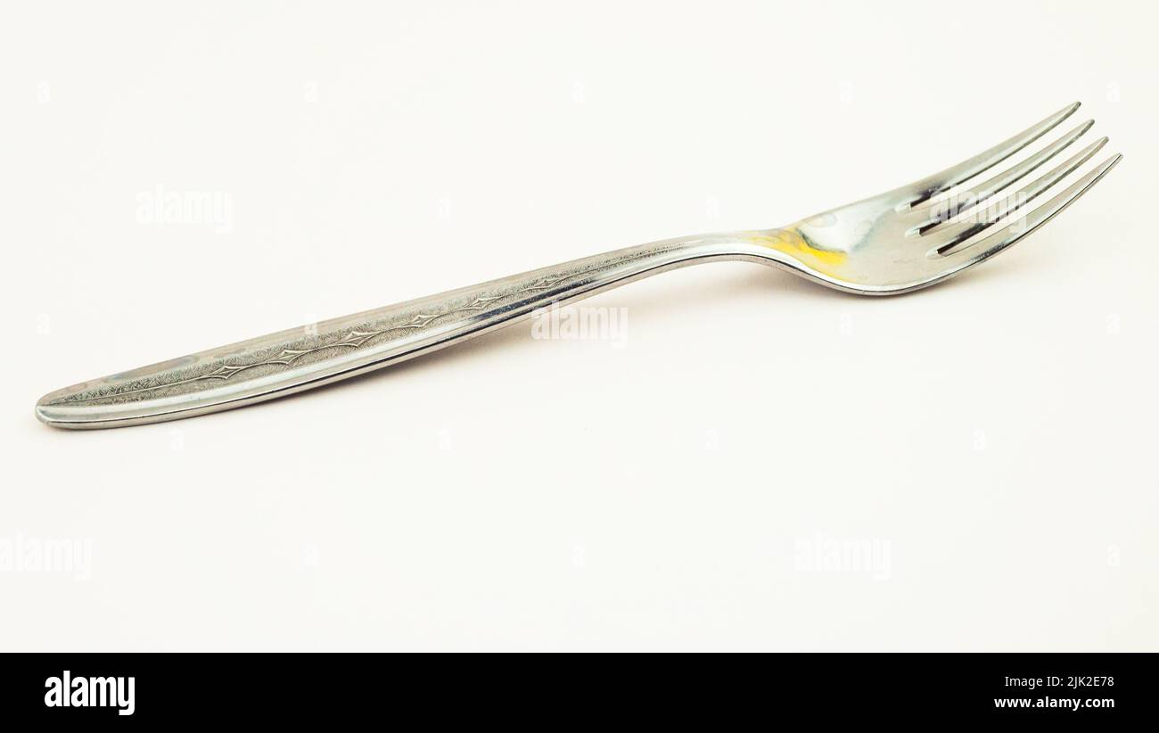 fork isolated on white background. metal fork. vintage fork cutlery ...