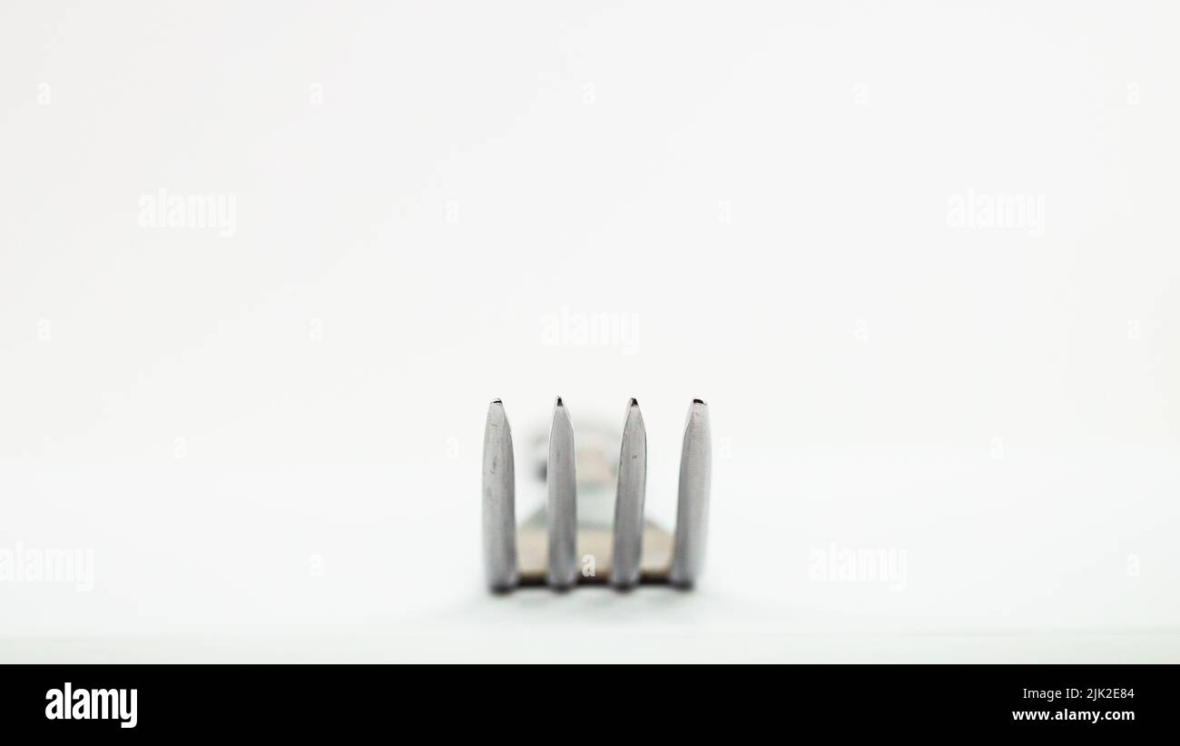 fork isolated on white background. metal fork. vintage fork cutlery ...