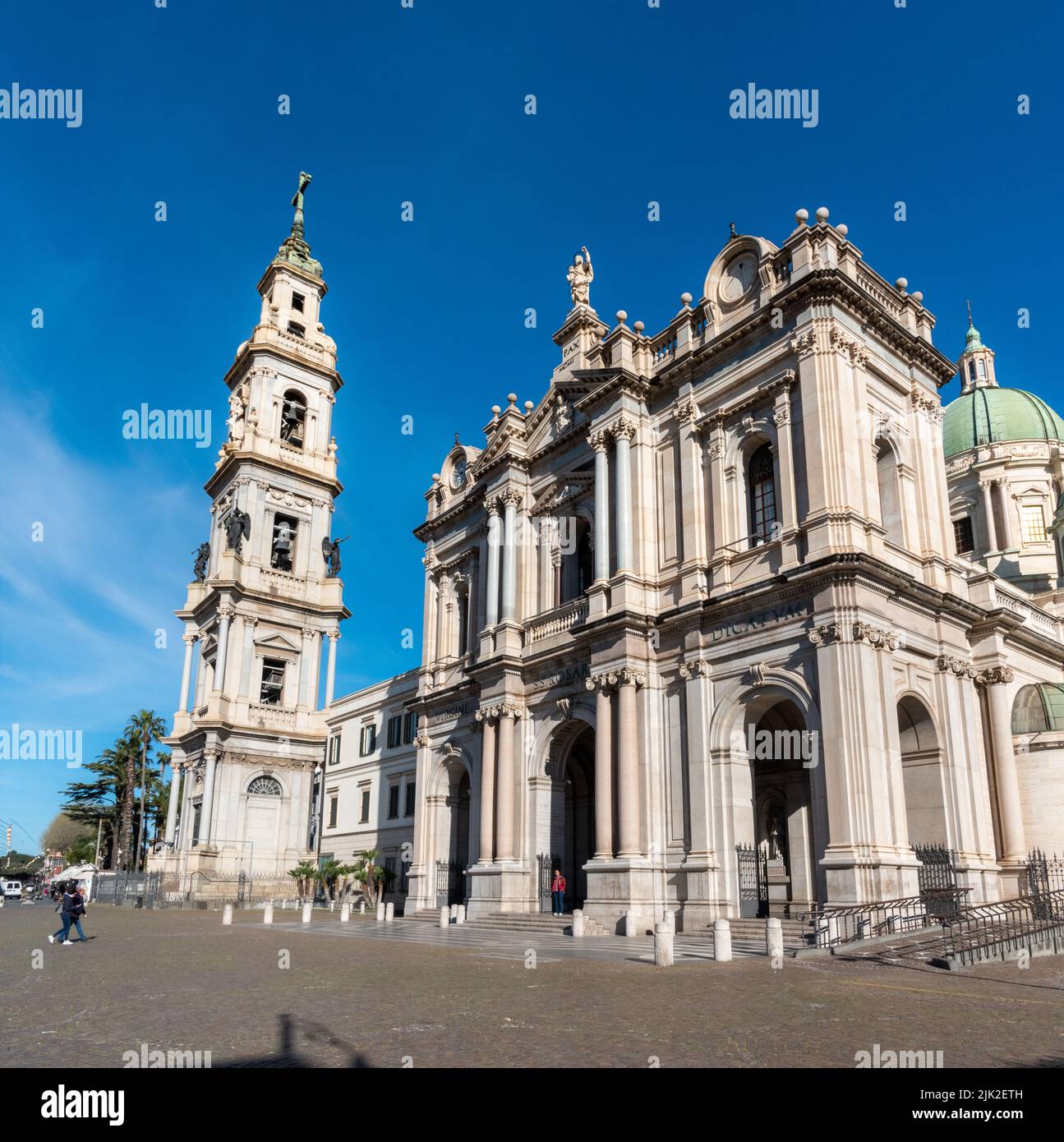 Famous pilgrimage church Shrine of our Lady of the Rosary in Pompeii ...