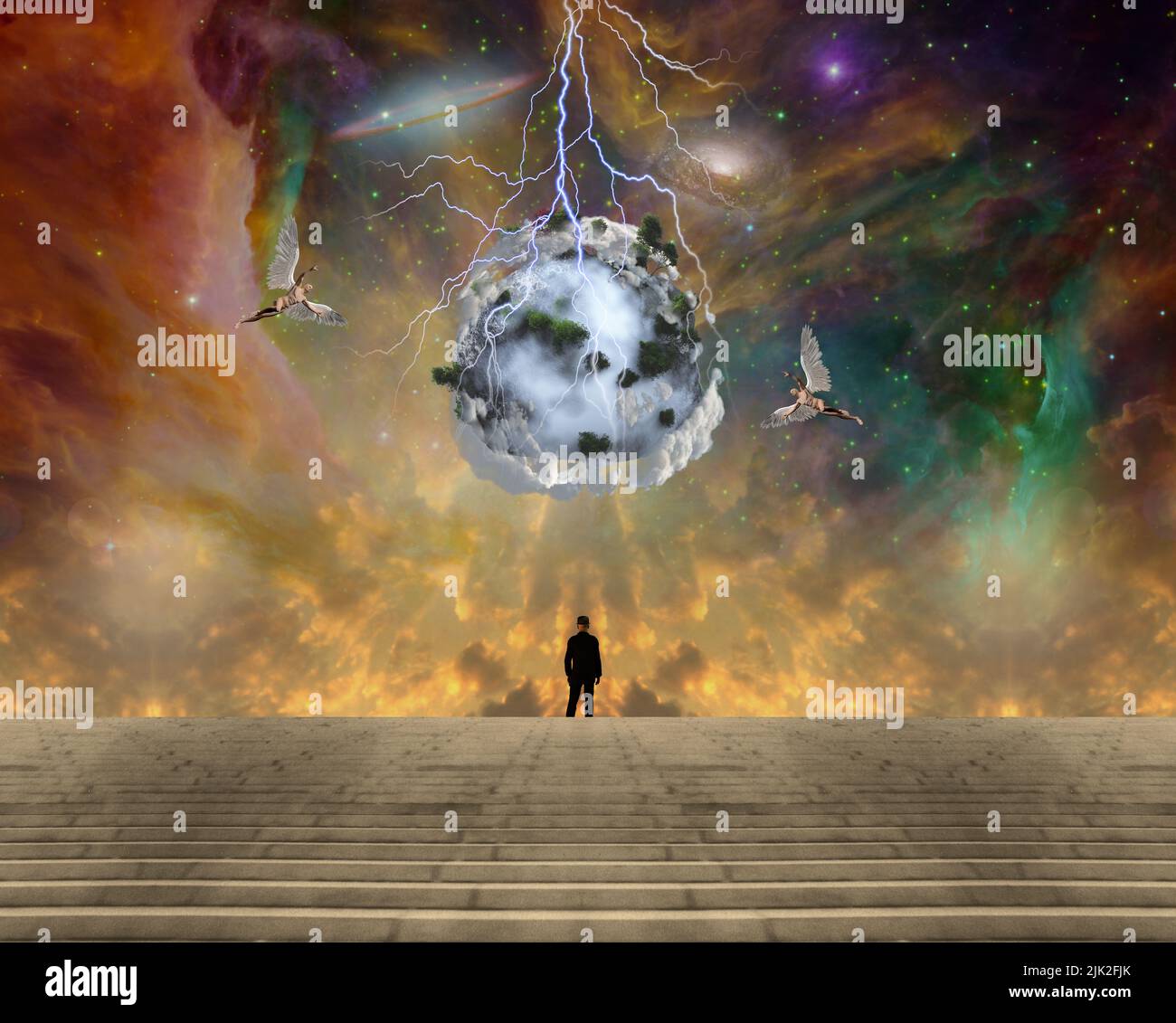 New life in universe. 3D rendering Stock Photo - Alamy