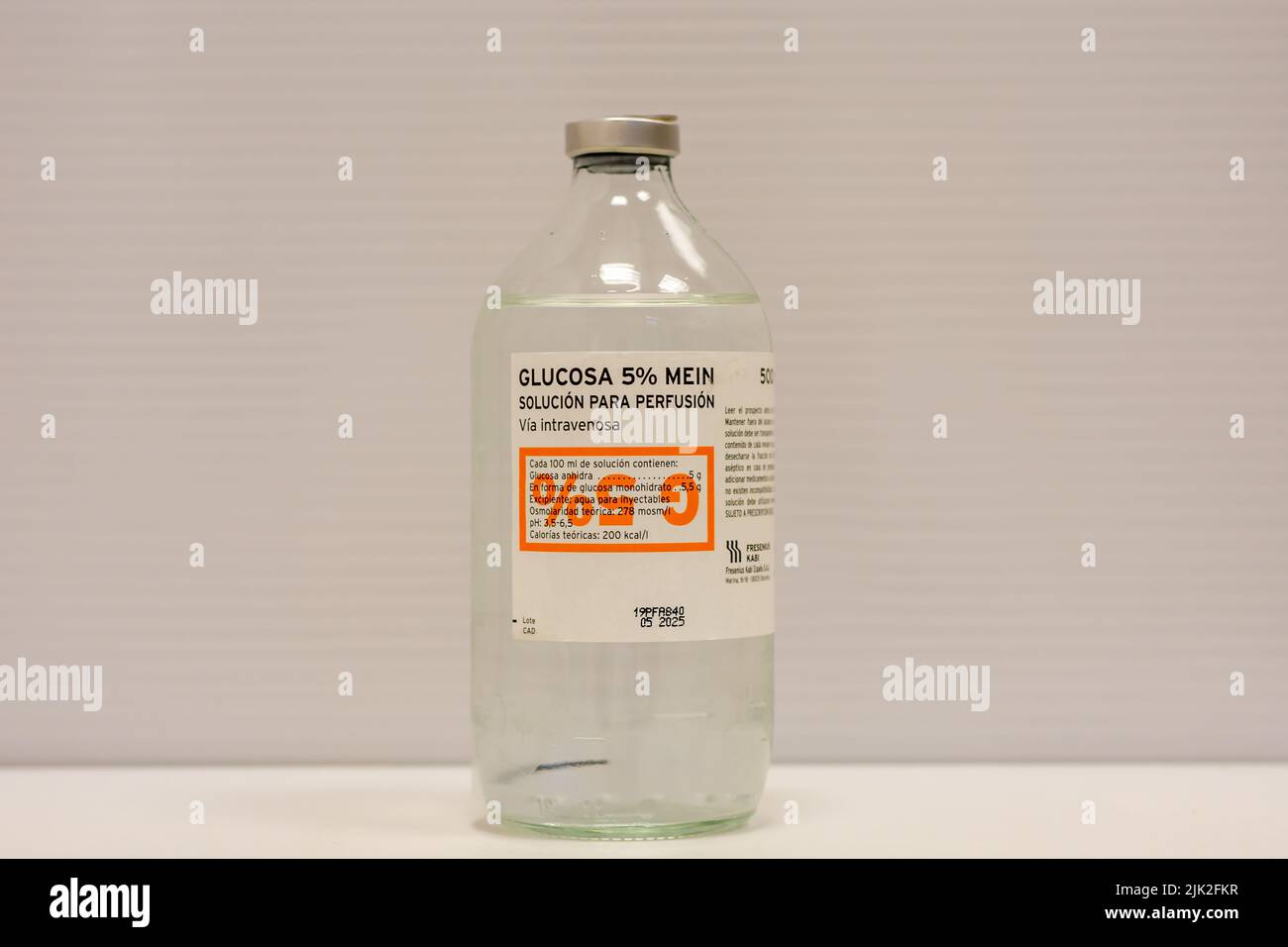 Photography of a Glass bottle with 500 ml of 5% dextrose serum for intravenous infusion Stock ...