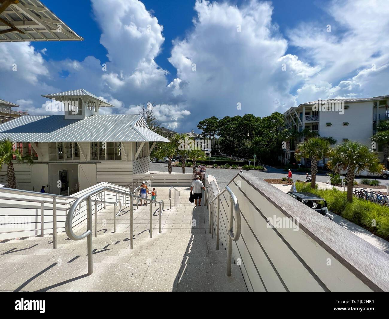 Watercolor, FL USA - July 25, 2022: The entrance at the Watercolor ...