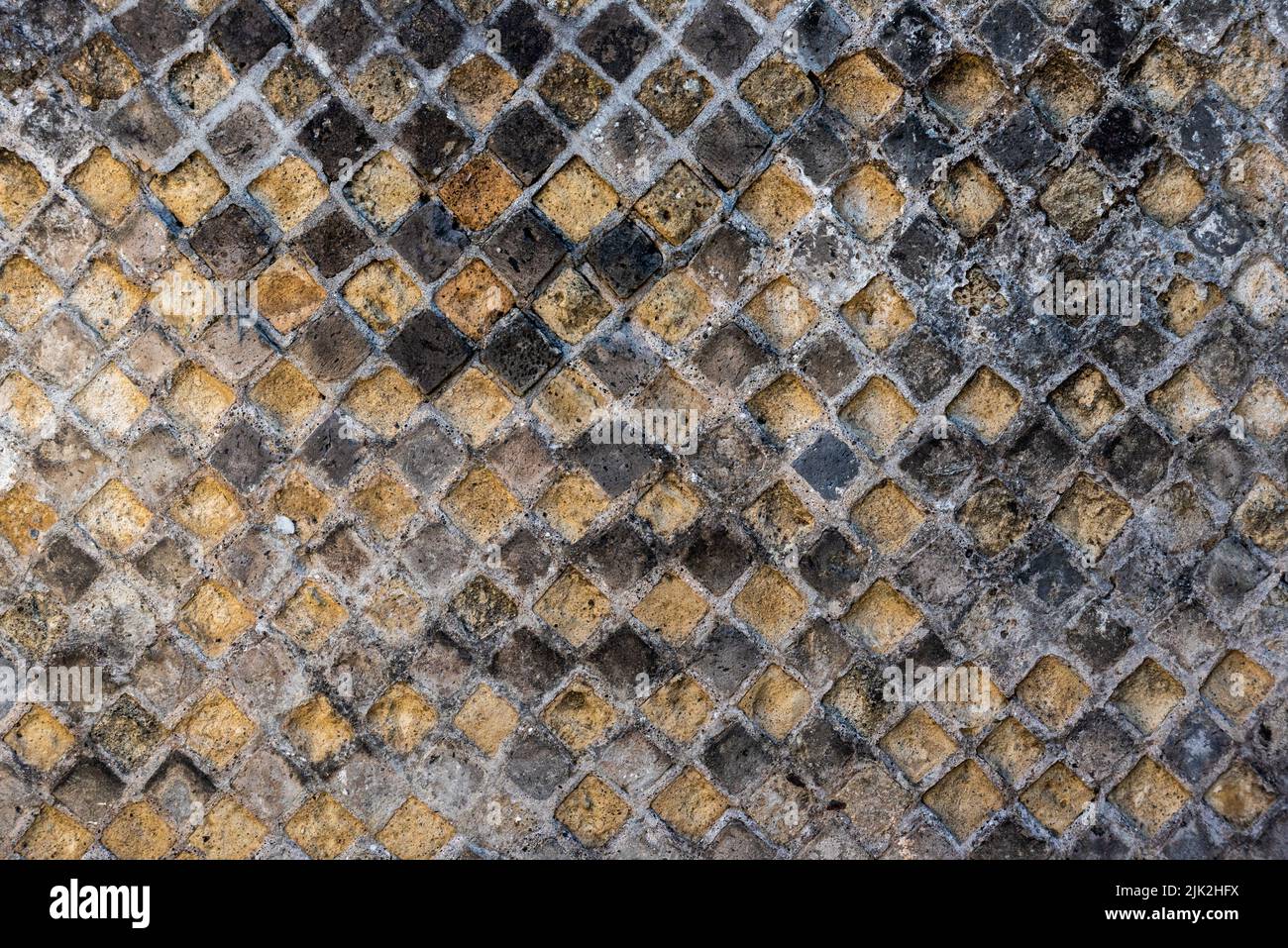Compound of a typical ancient Roman's house wall in Pompeii, Italy ...