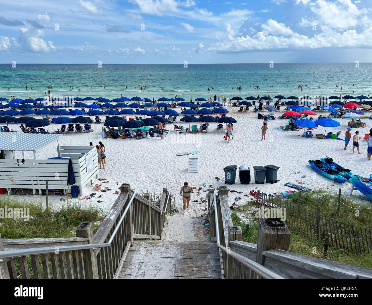 Watercolor, FL USA - July 25, 2022: An aerial view of the Beach with ...