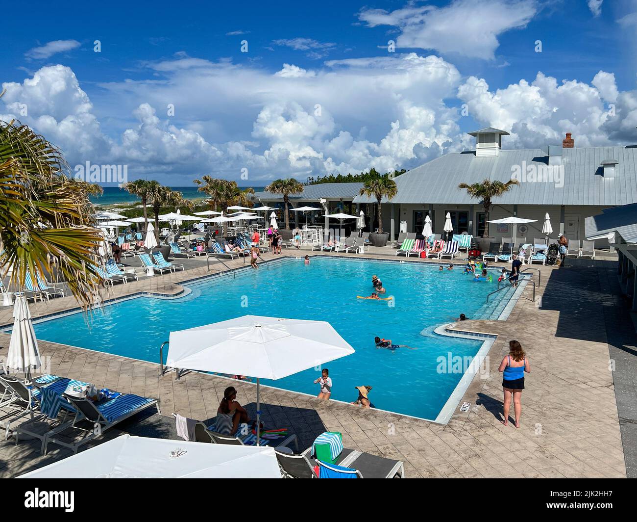 Watercolor, FL USA - July 25, 2022: The swimming pool at the Watercolor ...
