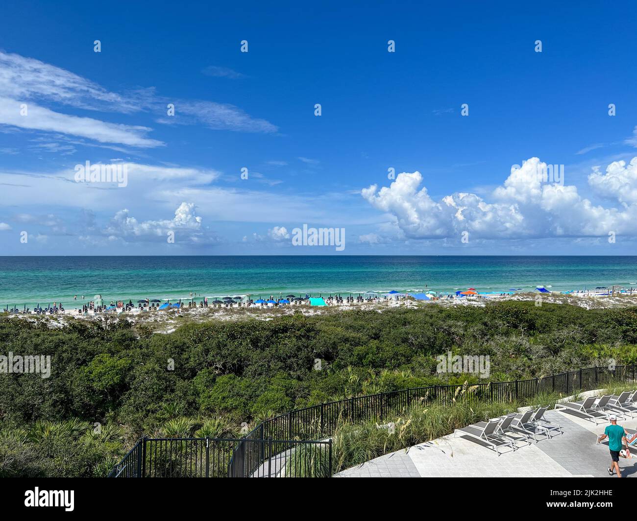 Watercolor, FL USA - July 25, 2022: An aerial view of the Beach with ...