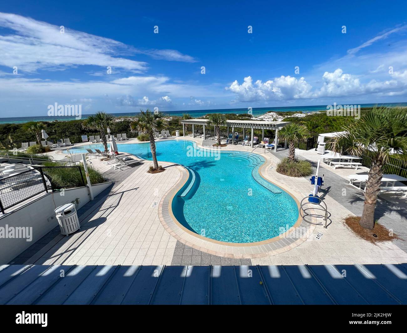 Watercolor, FL USA - July 25, 2022: The swimming pool at the Watercolor ...