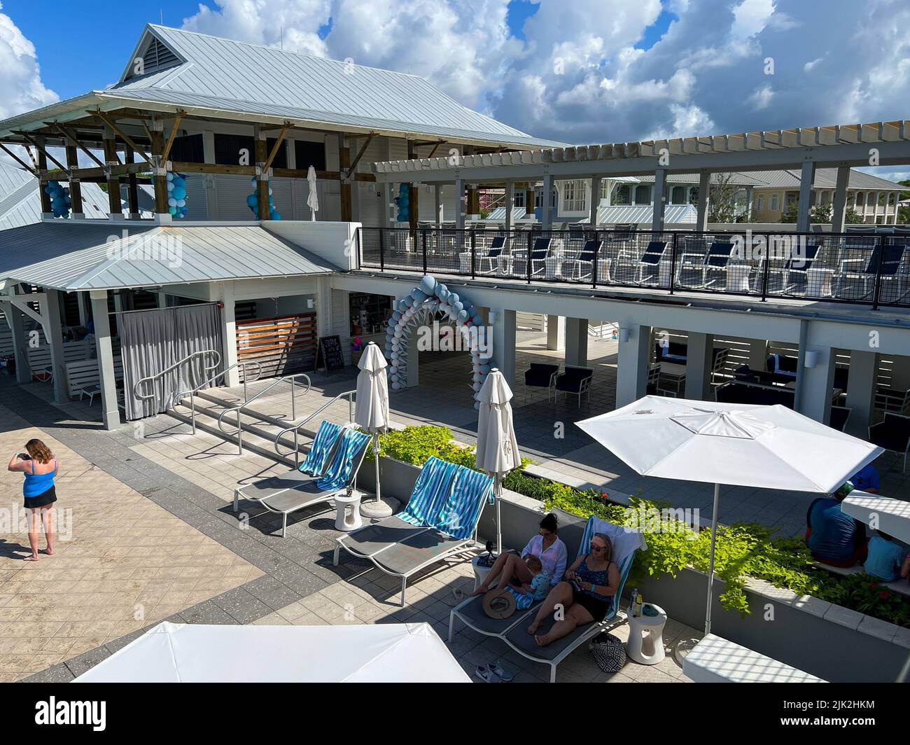 Watercolor, FL USA - July 25, 2022: The swimming pool at the Watercolor ...