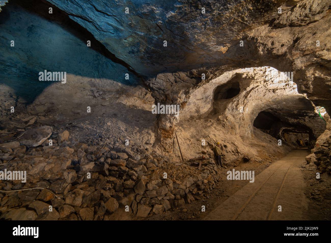 The ancient mines of Dossena Stock Photo - Alamy