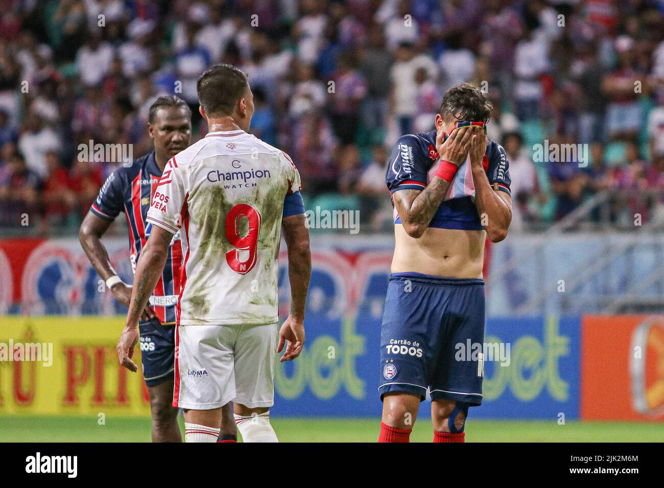 BA - Salvador - 07/29/2022 - BRAZILIAN B 2022, BAHIA X NAUTICO - Bahia player Warley regrets ...