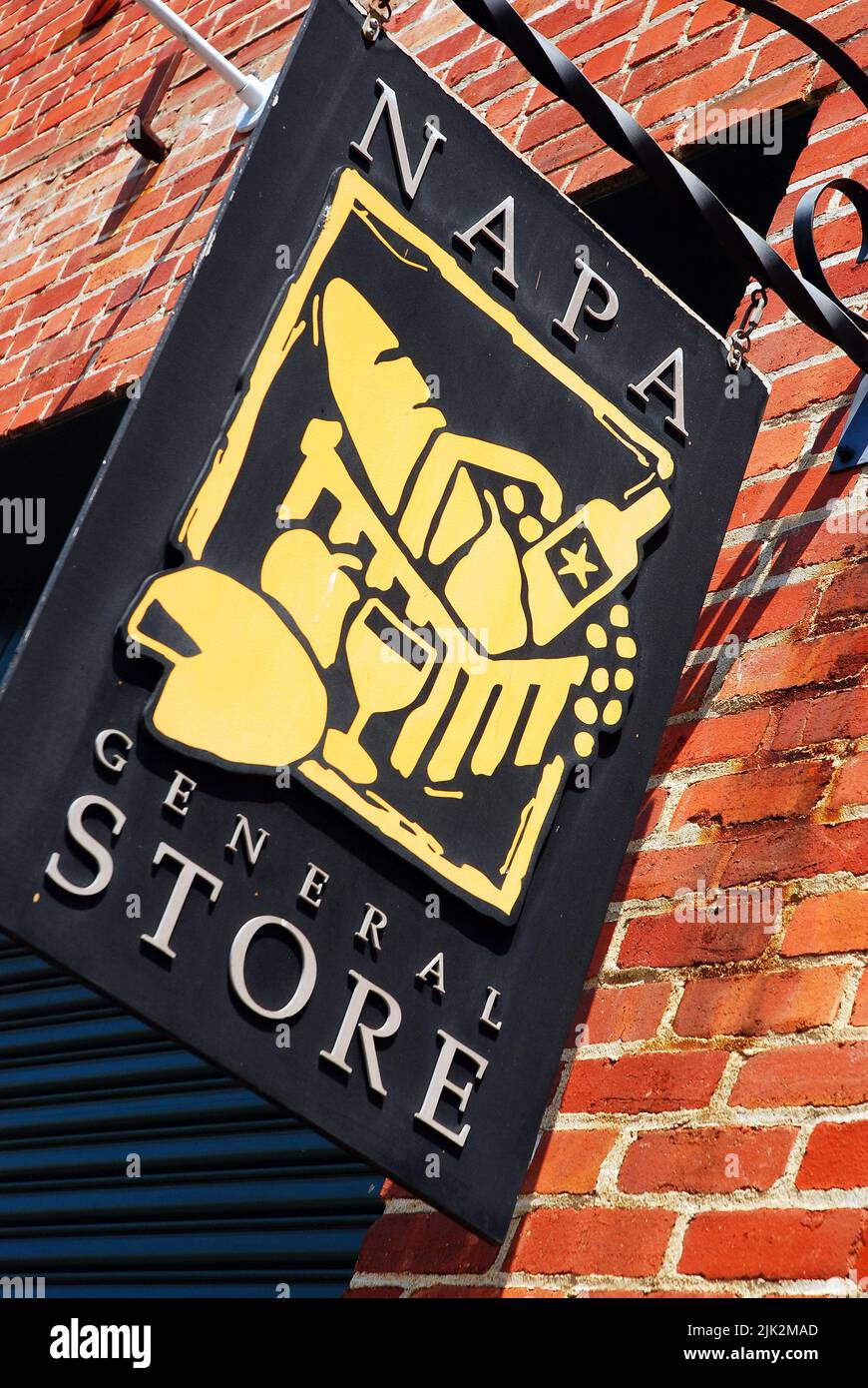 A sign for a General Store in Napa, California advises shoppers of the ...