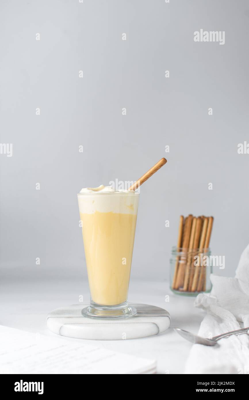 Latte with whipped cream hi-res stock photography and images - Alamy